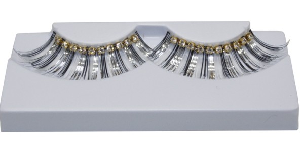 Faux Cils Noir Argent Diamond Strass Luxe et Colle A Faux Cils ...