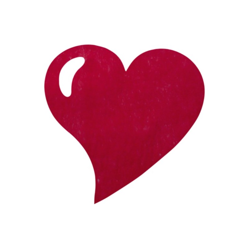 Set de Table Coeur Intissé Rouge, Bordeaux Les 50