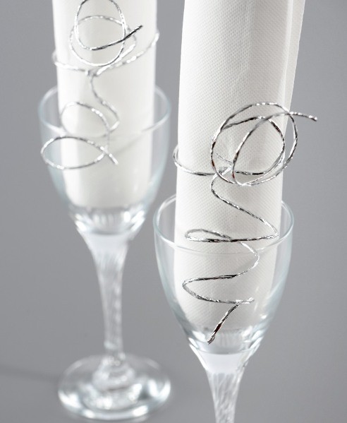 Cordon papier métallisé argent laitonné (armé) 20 M Cordon Paper cord