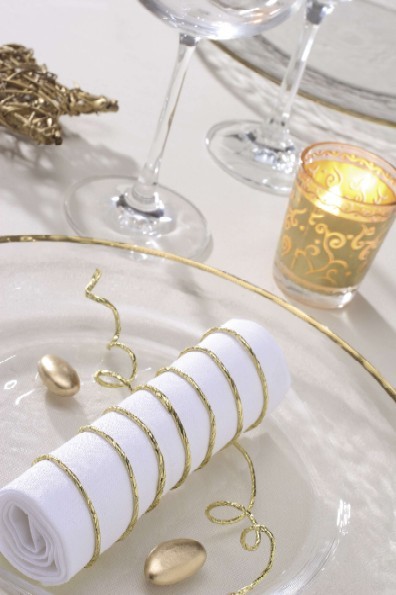 Cordon papier métallisé or laitonné (armé) 20 M : Cordon Paper cord or